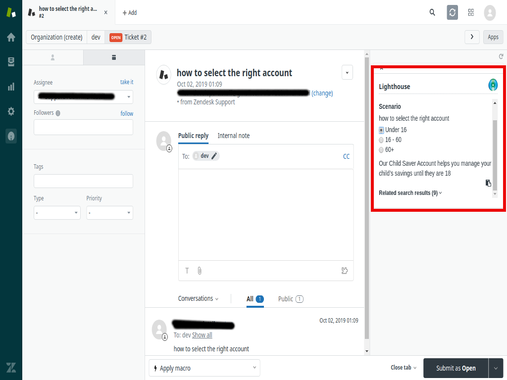 Lighthouse App Integration with Zendesk Support
